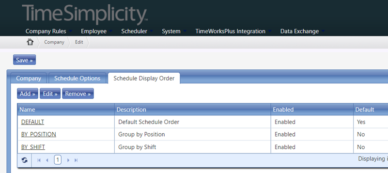 How-To: Create a Schedule Display Order