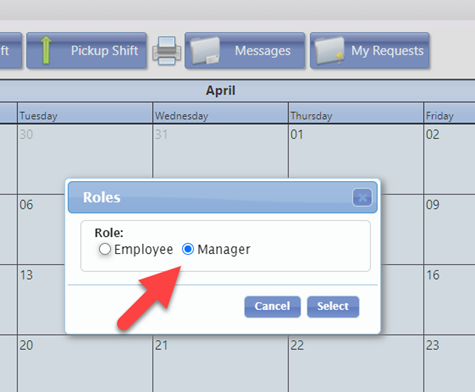 Manager Can't Access Scheduler in TimeSimplicity